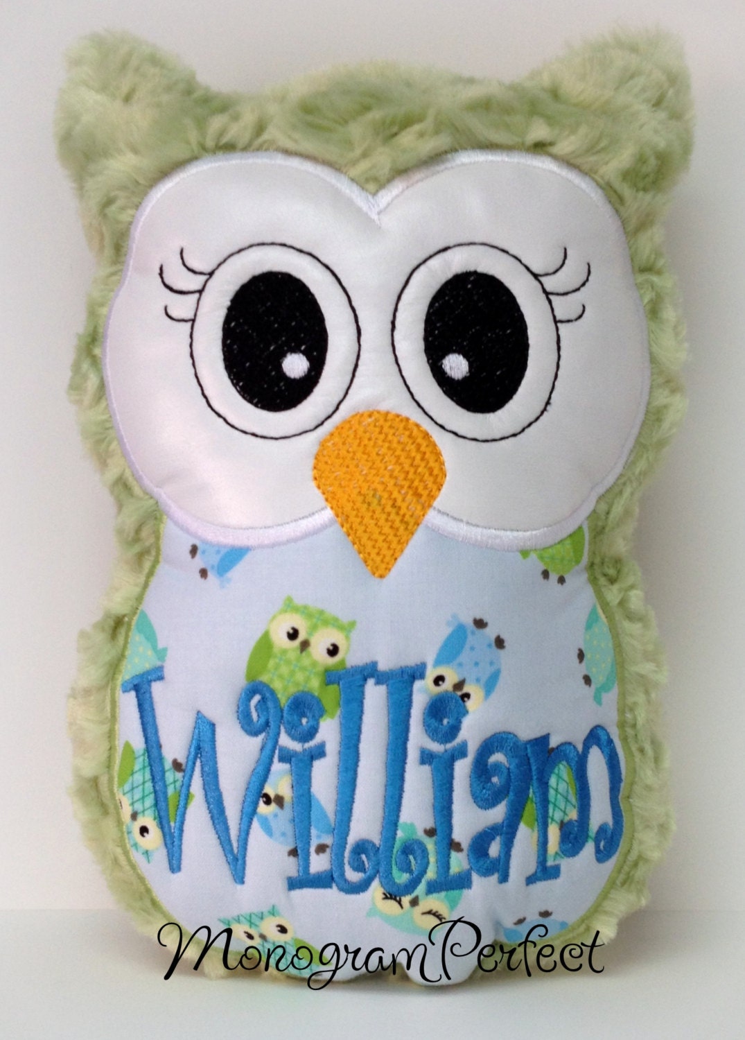 Personalized Stuffed Owl Reading Buddy Pillow Soft Toy
