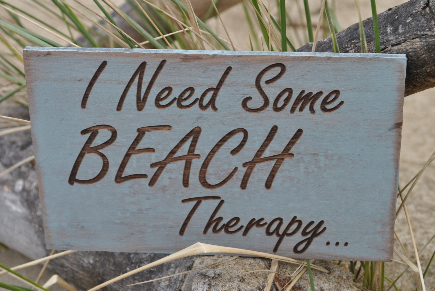 Beach Sign I Need Some Beach Therapy Beach Cottage Sign Home