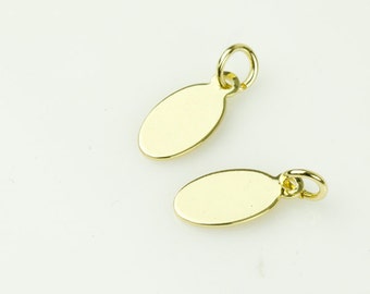 Custom Logo Etched on Oval Jewelry Tag Metal Jewelry by FindingBox
