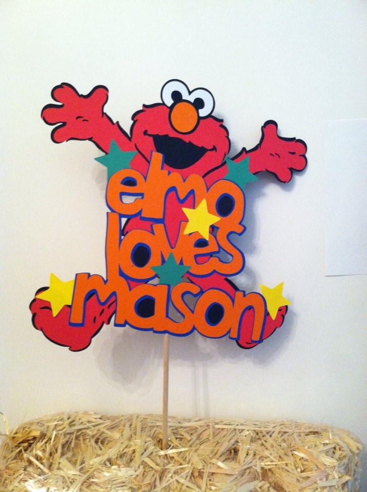 Sesame Street's Jumping Elmo with Elmo Loves Custom Name