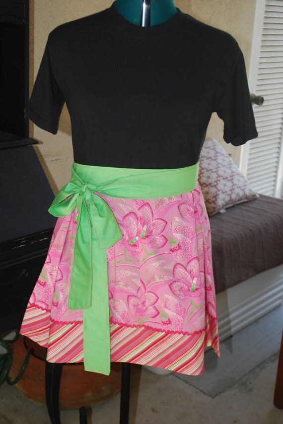 Items similar to Super Cute Half Apron made from New and Upcycled ...
