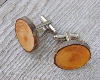 Wooden cufflinks | Etsy