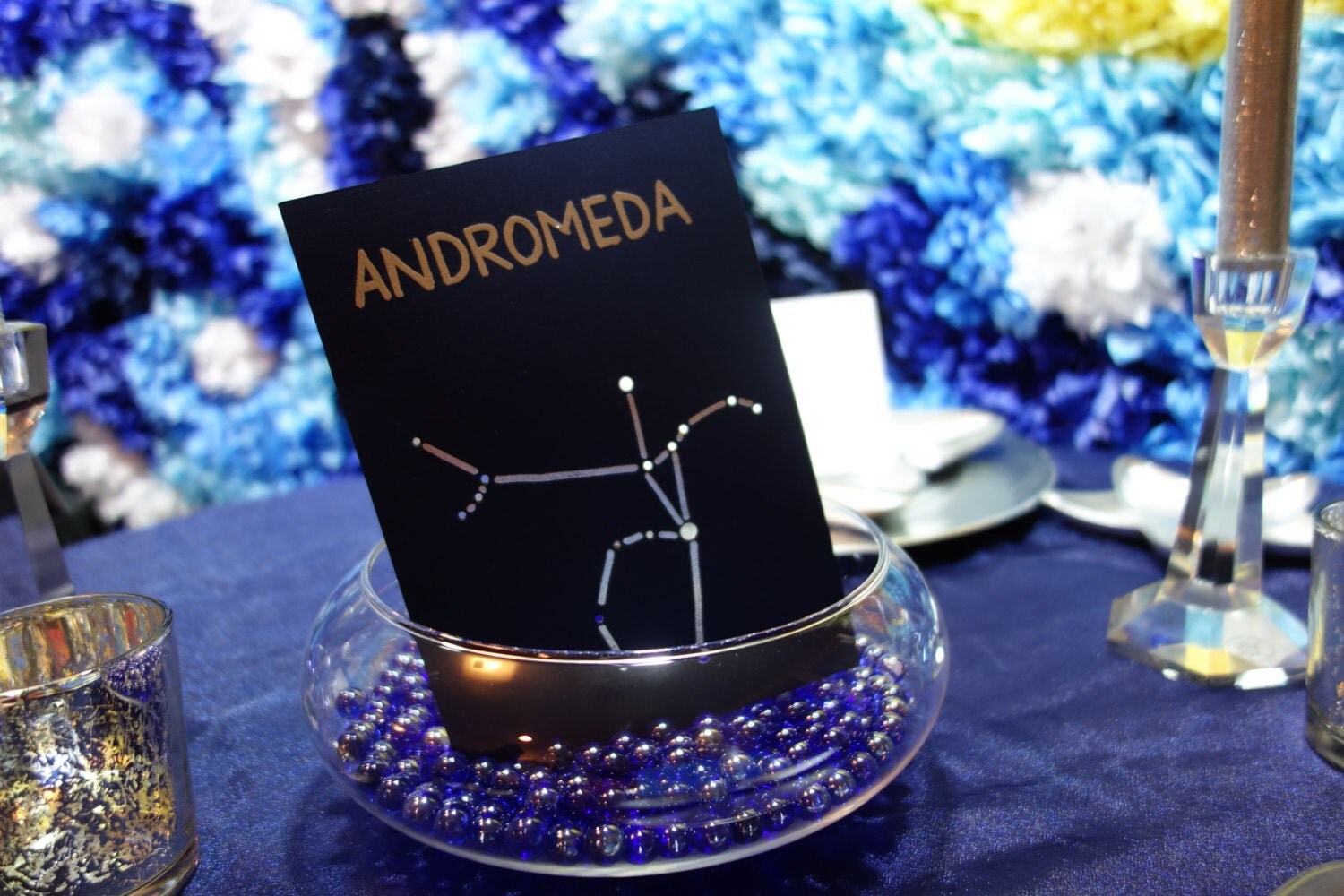 CONSTELLATION TABLE NUMBERS Hand Embossed Lines & Shadows