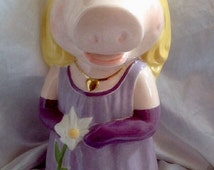 Unique purple piggy bank related items | Etsy