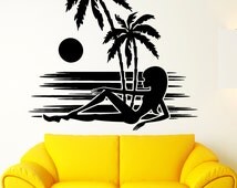 Unique sunset wall decal related items | Etsy