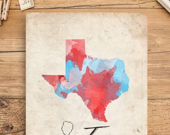 Printable Art TEXAS State Watercolor - Any Size Printable / Instant ...