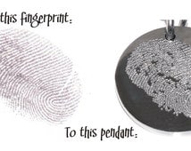 Popular items for fingerprint pendant on Etsy