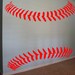 Baseball Softball Laces Wall Decal baseball decor softball