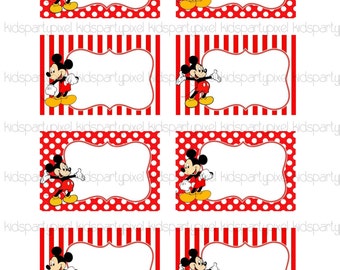 Mickey mouse tags | Etsy