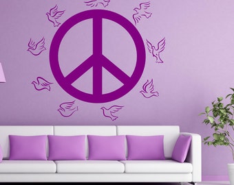 Peace Sign Car LARGE Window Decal Peace Out Decal Peace