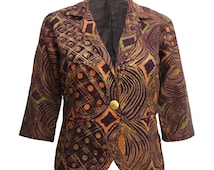 Unique batik jacket related items | Etsy