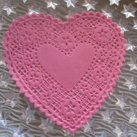 20 Fancy Paper Lace Pink Doilies Doily Made In by 32NorthSupplies