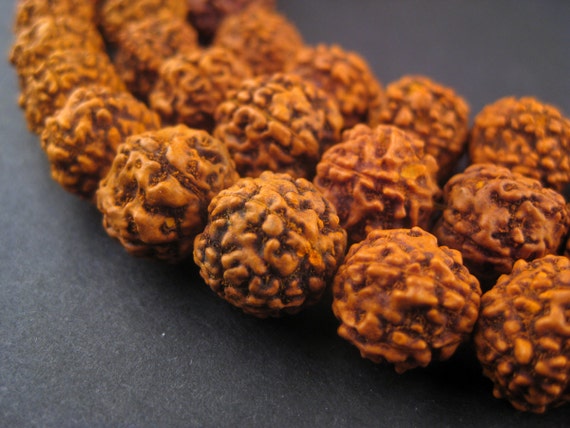 108 Rudraksha Natural Seed Prayer Beads African Wood Beads