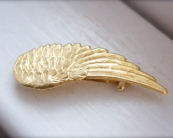 Angel wing hair clip | Etsy