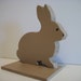 Rabbit Calendar Perpetual Wood Block Primitive Tan Rabbit