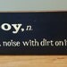 Boy Definition Wood Sign