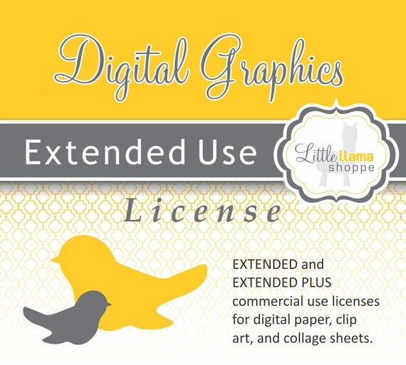 Extended Commercial Use License for Digital by LittleLlamaShoppe