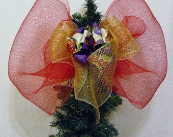 Popular items for deco mesh bow on Etsy