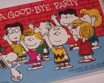 Peanuts Gang Good-Bye Party Invitations New in Pkg Snoopy