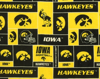 Iowa hawkeye fabric | Etsy