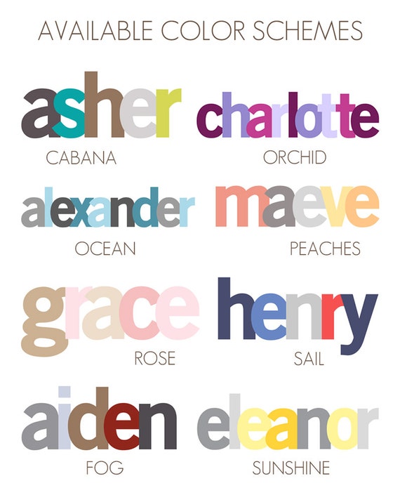 Baby Name Meaning Custom Art Print unique baby by CisforColor