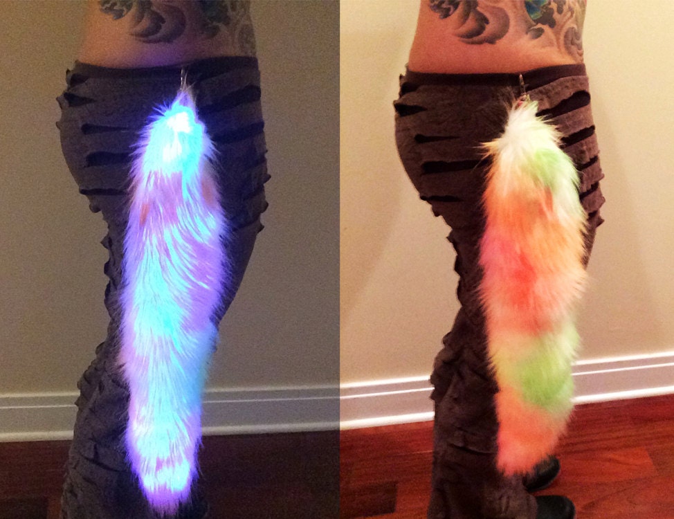 Fully Customizable Light up GLOW Wolf / Fox TAILS