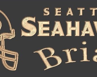 Seahawks Sign, Seattle Seahawks Sign - Personalized Name Engraved Sign ...