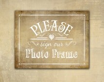 Unique sign our photo frame related items | Etsy