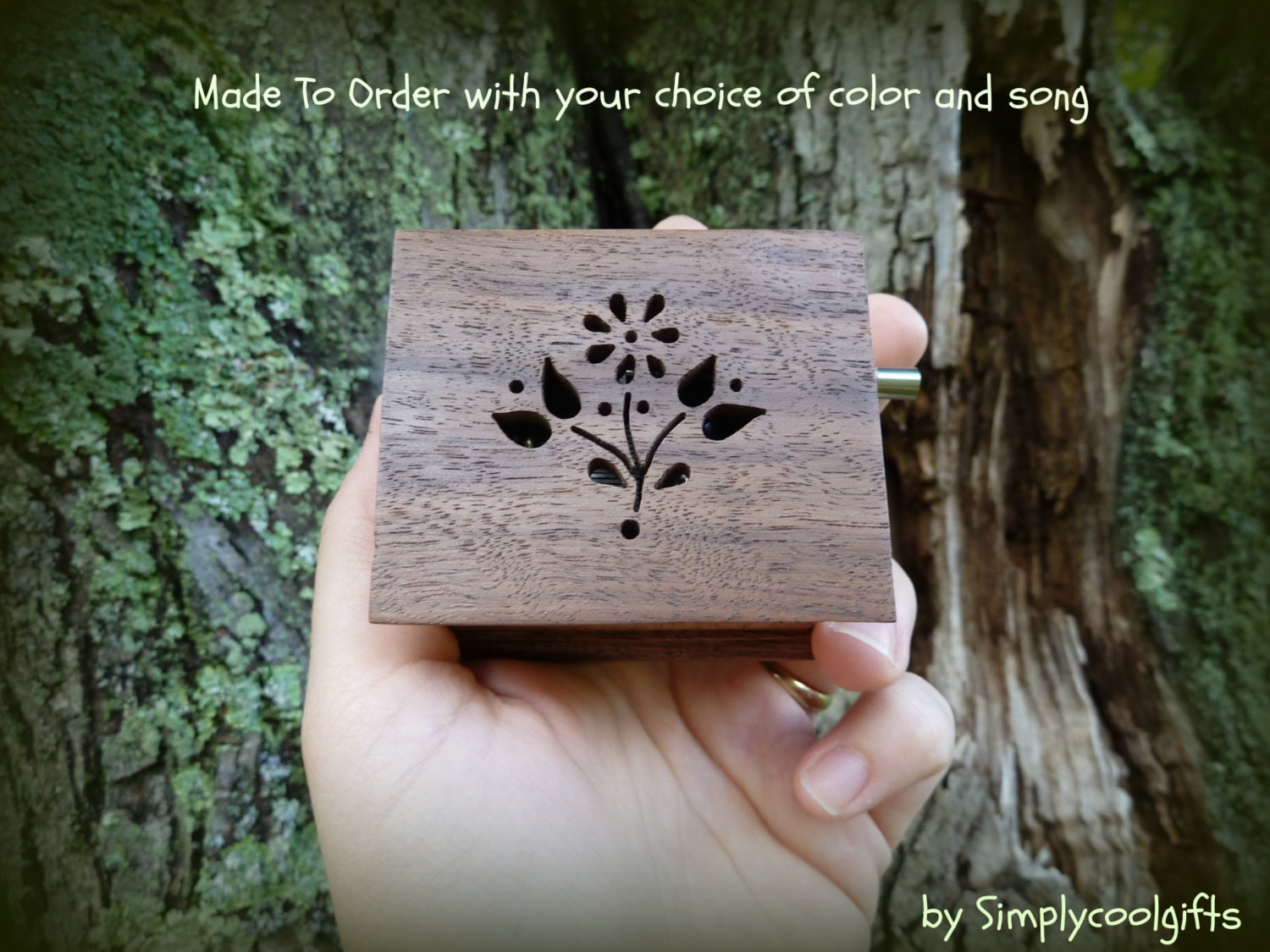 music box flower music box flower girl gift wooden music