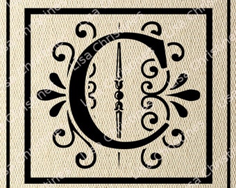 Monogram letter c | Etsy