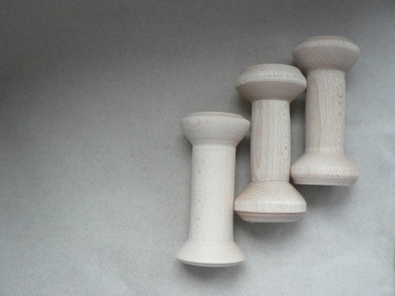 Unfinished wooden spool large size natural eco by ukrainianwoods