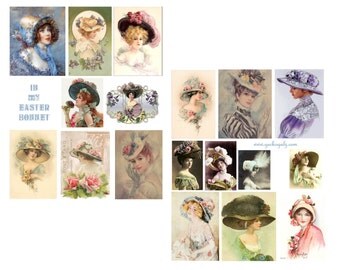 Gypsy Girls Digital Collage Sheet by geckogalz on Etsy