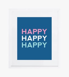 Happy Happy Happy | Giclee Art Print | Typography Poster | Happy ...