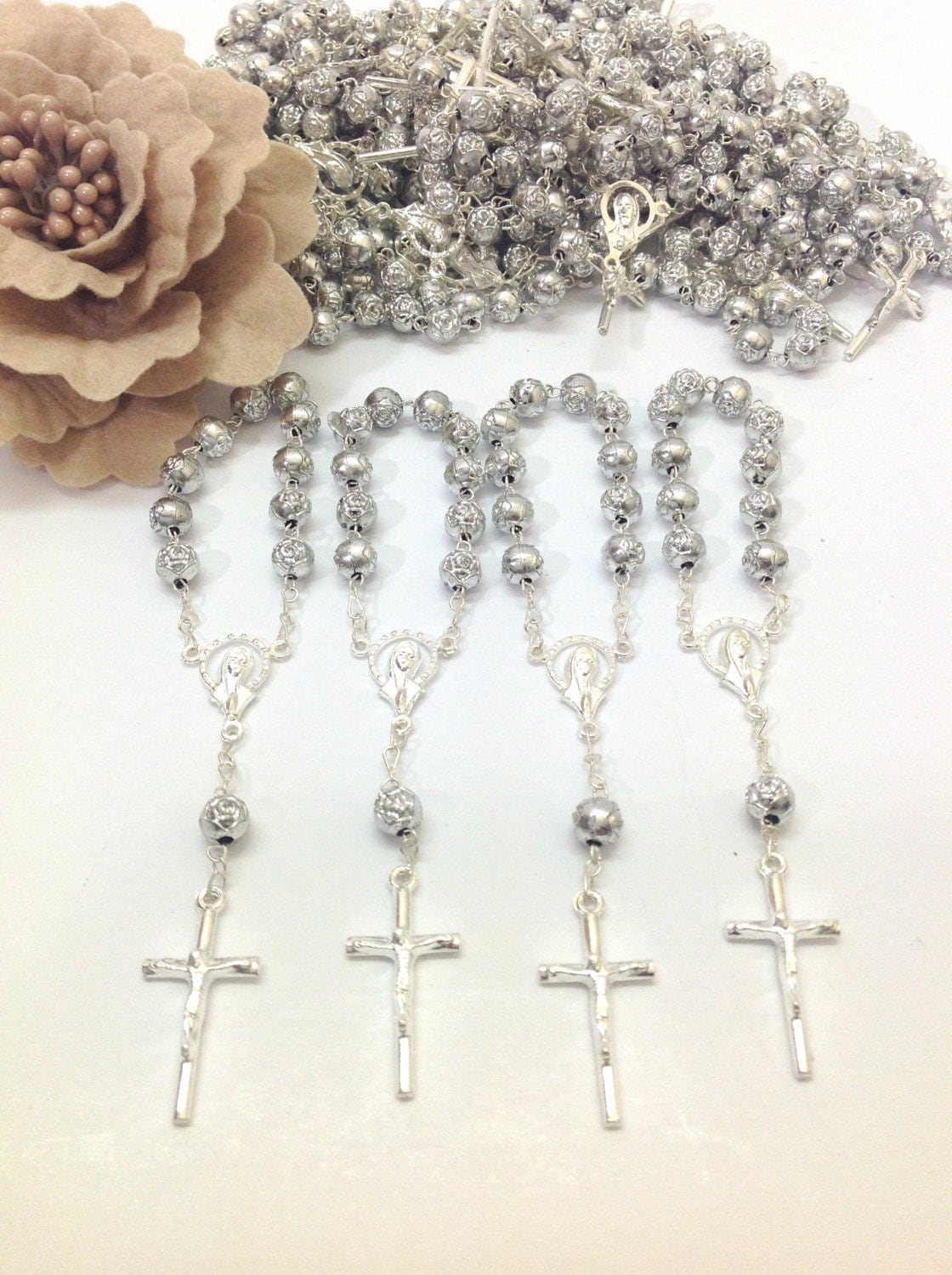 45 pcs Decade Rosaries Mini Rosaries Baptism by AVAandCOMPANY