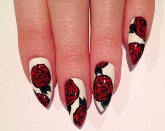 Items similar to Fake Nails, Fake Nail Set - Signature Satin Matte ...