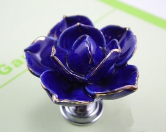 Rose Flower Ceramic Drawer Knobs Pulls Handles / Knobs/