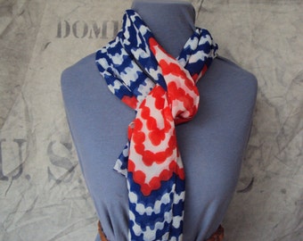 Popular items for red white blue scarf on Etsy