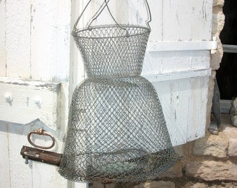 Metal fishing basket | Etsy