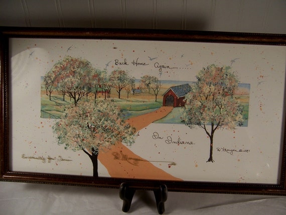 D. Morgan Indiana Print Back Home Again in Indiana 1991
