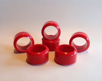 Popular items for red napkin rings on Etsy
