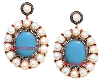 Rose cut turquoise | Etsy