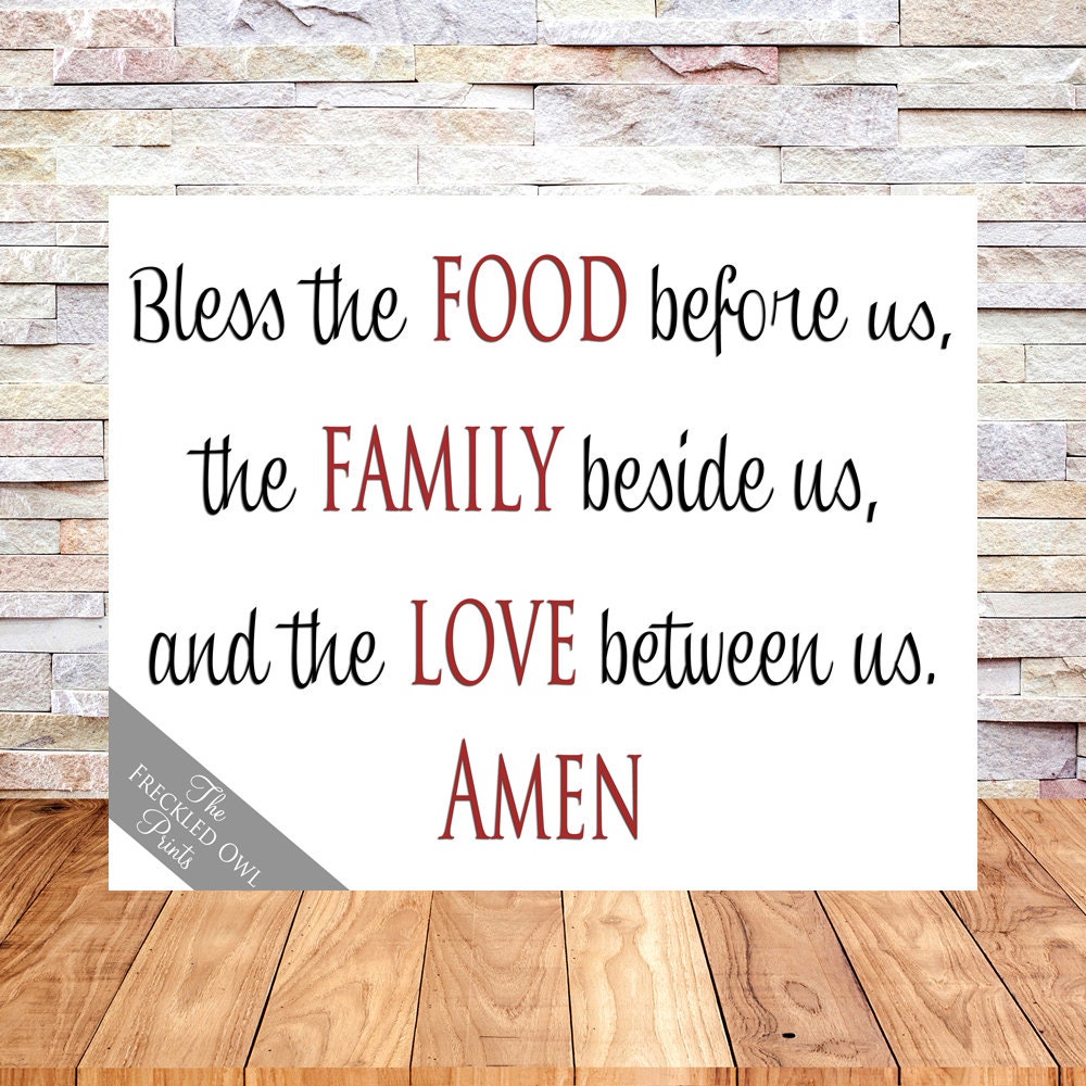 Kitchen Prayer Fun Kitchen Sign Bless the Food Before Us