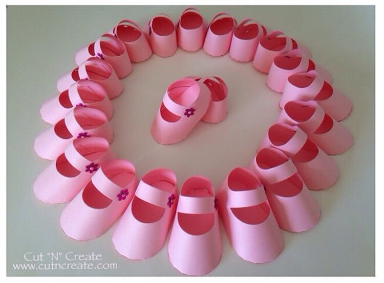 Paper Baby Shoes Paper Baby Booties Paper Baby by CutNCreateCanada