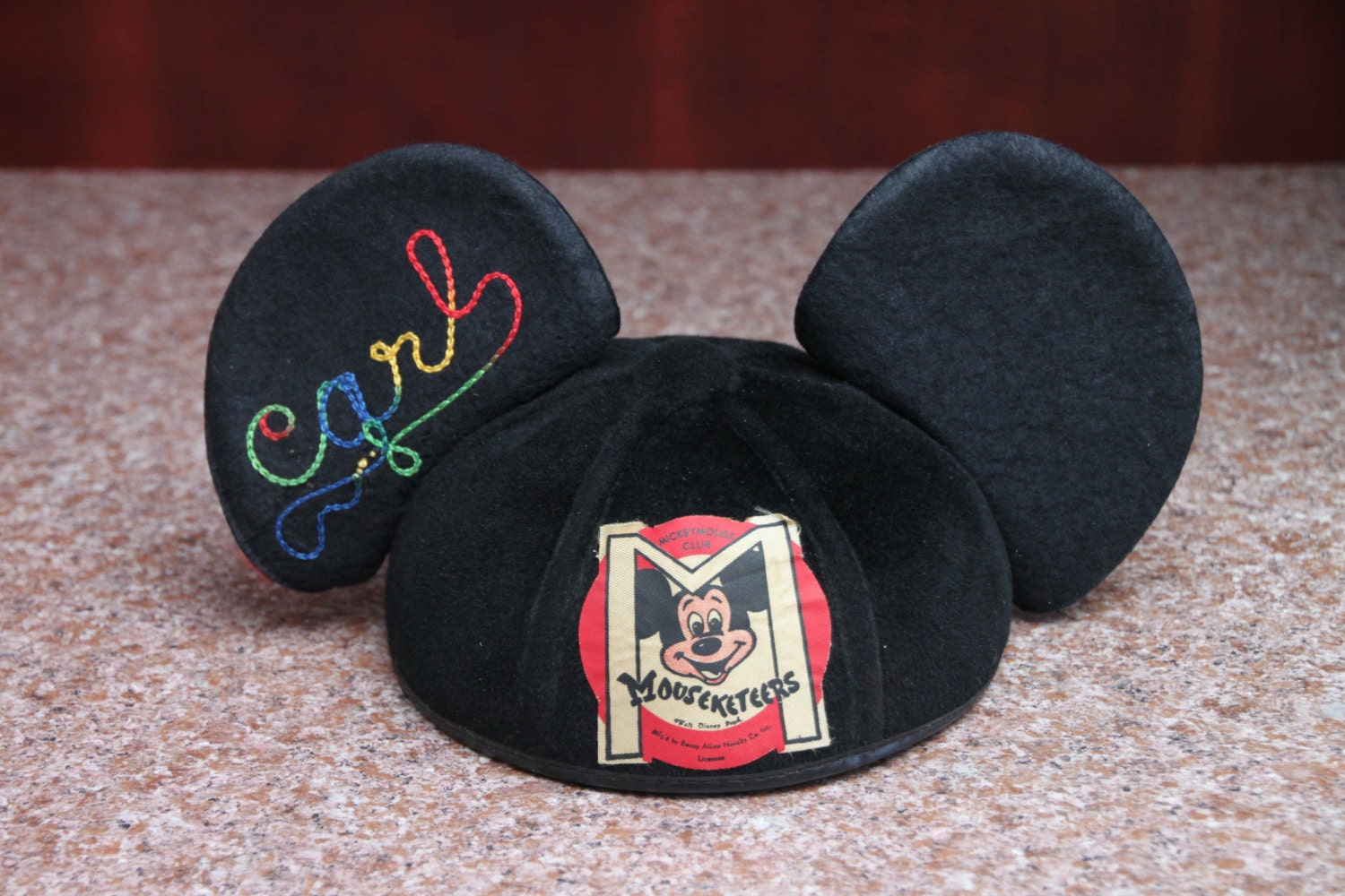 Original 1950s Mickey Mouse Club Mouseketeers Hat And Ears
