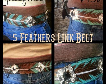 Popular items for leather link belt on Etsy