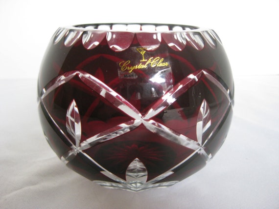 Ruby Red Crystal Bowl By Artistofthings On Etsy