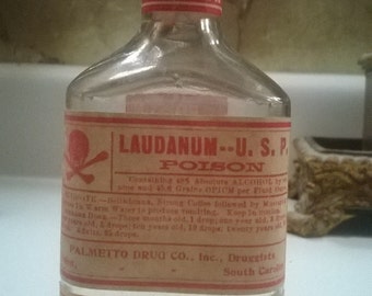 Antique, BIM, Gilmore Glass, Laudanum (Opium), Bottle From S.C.