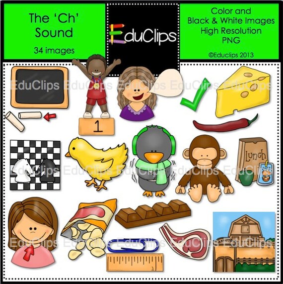 The 'Ch' Sound Clip Art Bundle