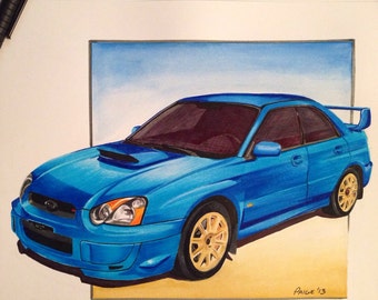 Hot rod drawing | Etsy