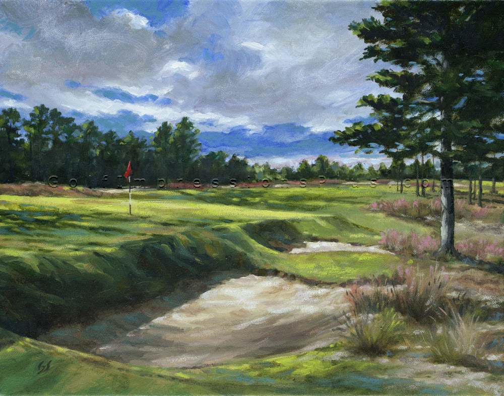 Golf Art. Golf Gift. Oil Painting. Golf Wall Decor. Dormie